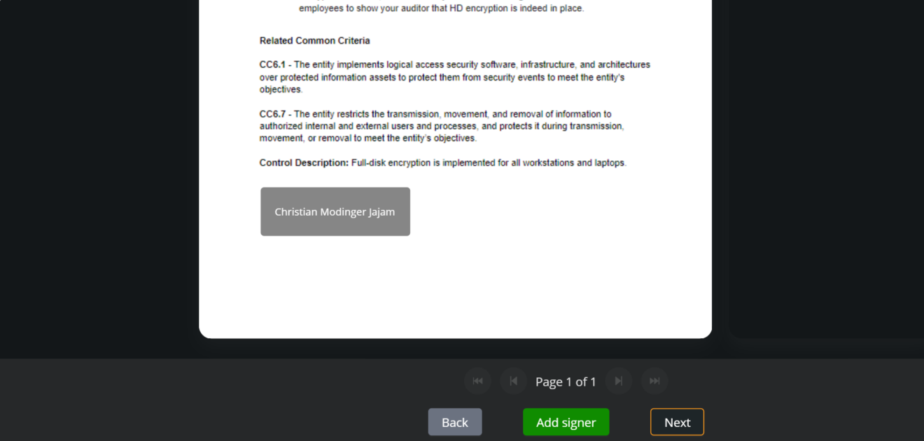 Choose the type of signer in the workflow – legale.io